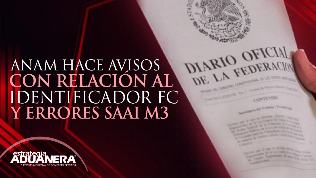 ANAM hace avisos con relación al identificador FC y errores SAAI M3 ...